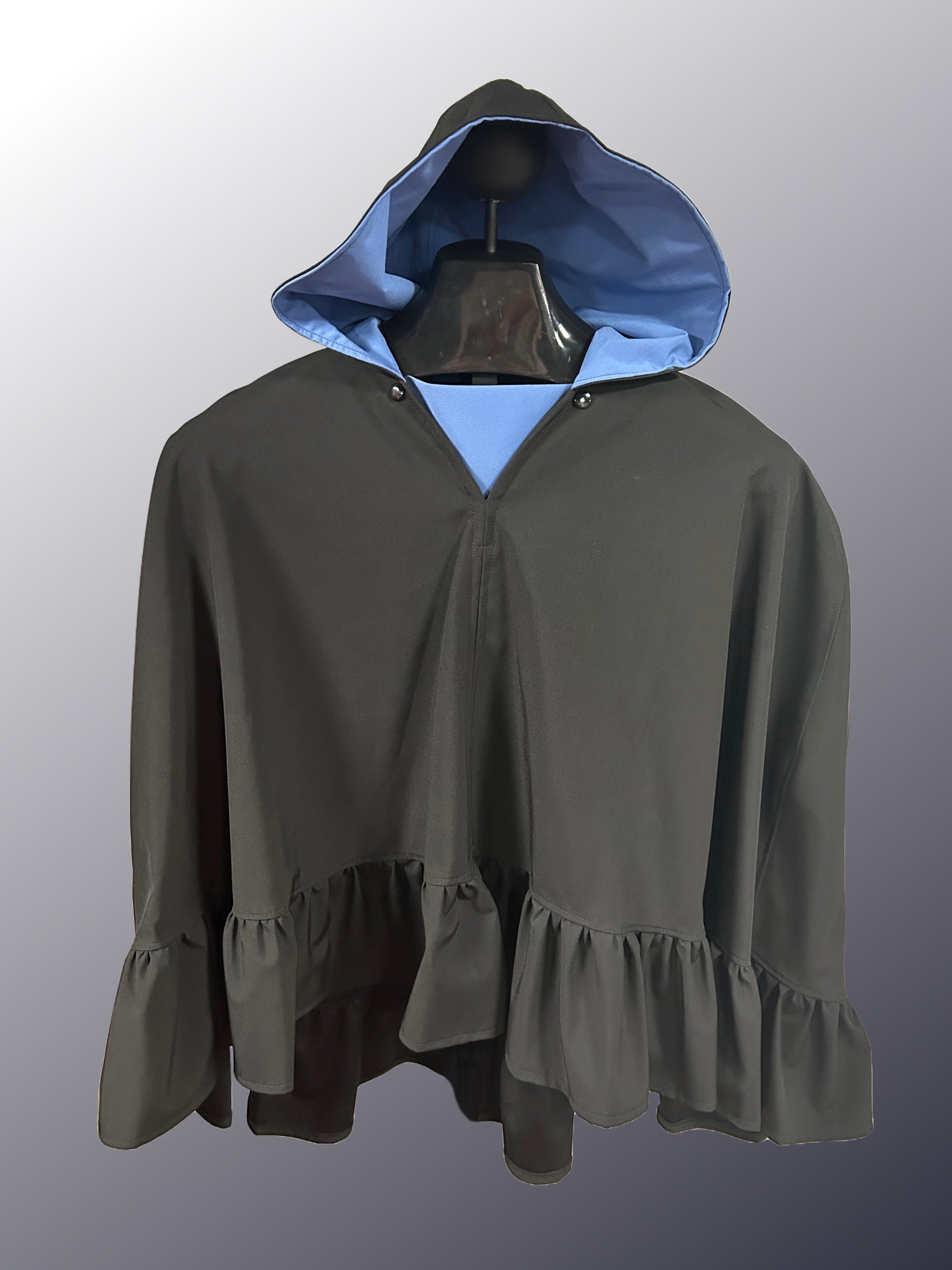 Periwinkle Mesh Poncho (WP2025A) – Outside Designworks